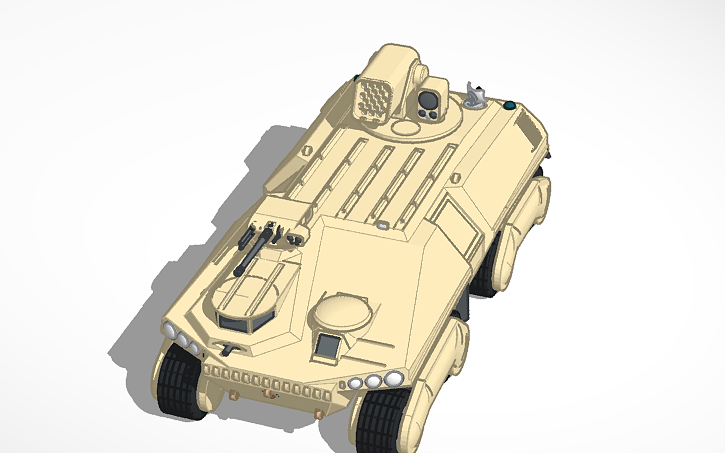 3D design armed vehicle - Tinkercad
