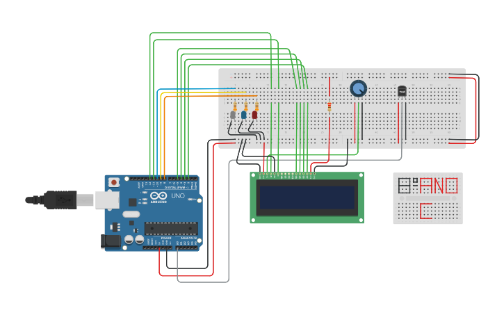 Circuit design Arduíno Saúde e Bem Estar | Tinkercad