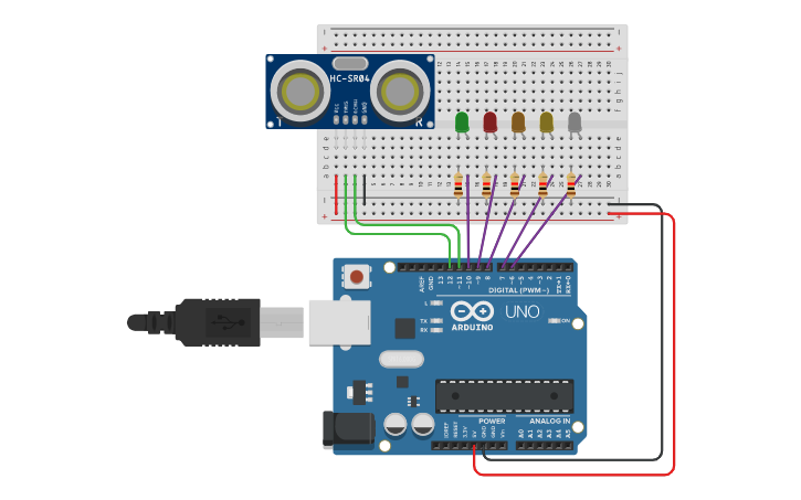 Circuit design 2° circuito del PIA - Tinkercad