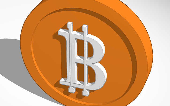 3D design Bitcoin - Tinkercad