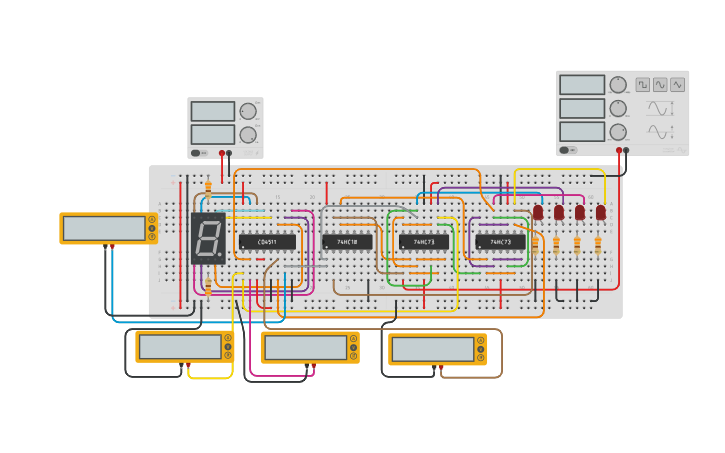 Circuit design Decade Counter JK Circuit_Full Name@ERE07 - Tinkercad