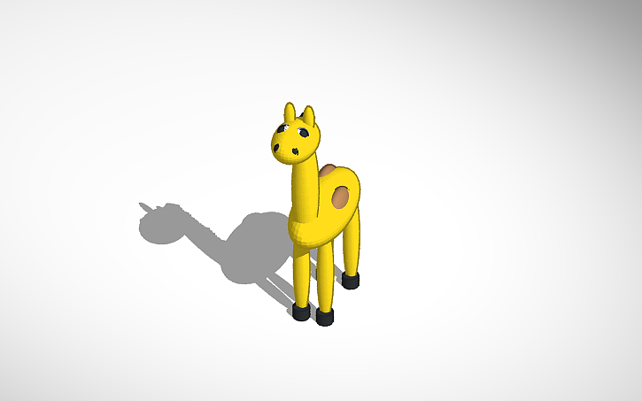 3D design giraffe - Tinkercad
