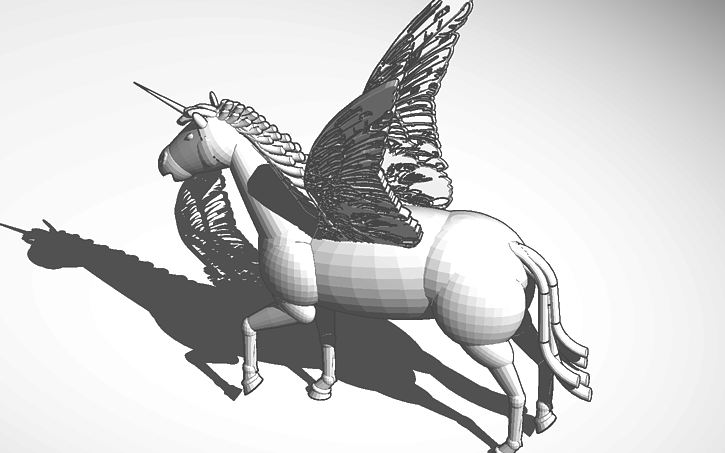 3D design Alicorn - Tinkercad