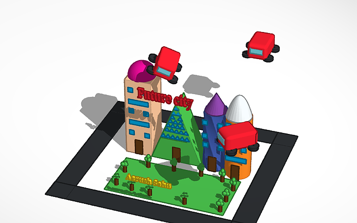 3D design Future city - Tinkercad