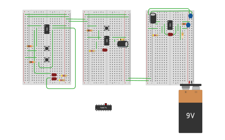 Circuit design 555 TIMER - Tinkercad