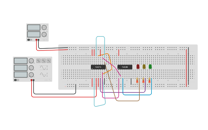 Circuit Design Traffic Light Tinkercad