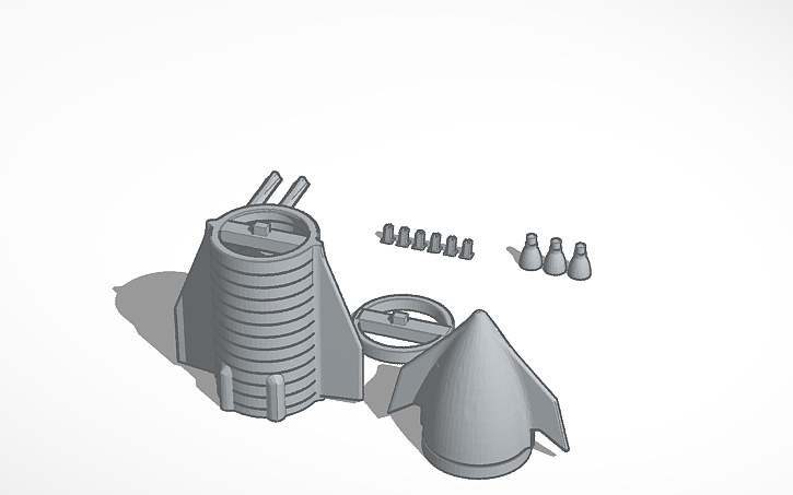 3D design 1:200 starship mk1 | Tinkercad