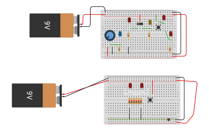Circuit design Taller Practico de tri | Tinkercad