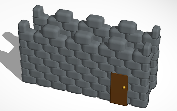 3D design D&D wall section | Tinkercad