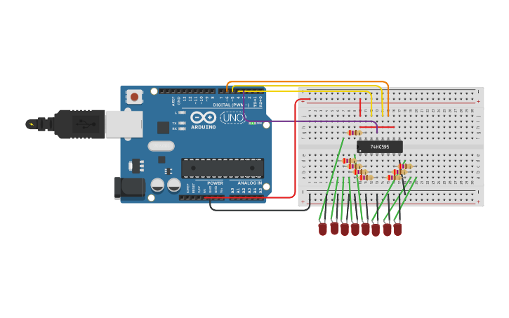 Circuit design Serial Input - Tinkercad Circuit design Serial Input - Tinkercad