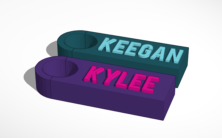 3D design Name tags - Tinkercad