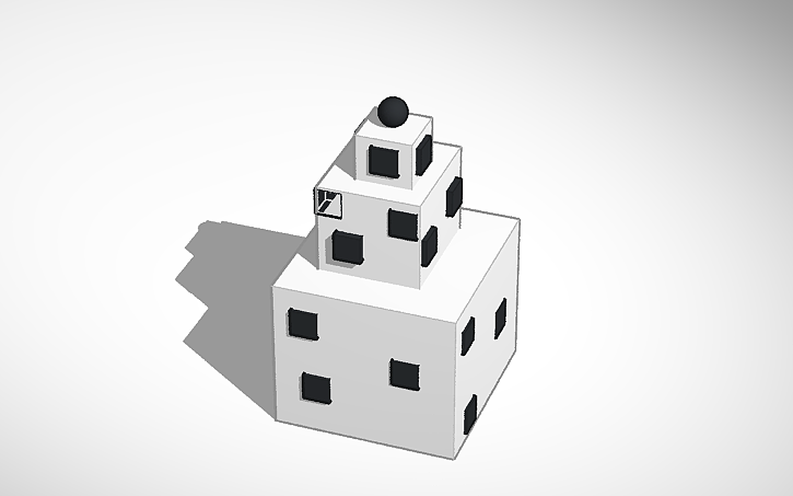 3D design tall tower - Tinkercad