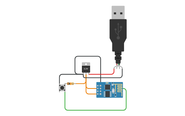 Circuit Design Esp8266 Iot Button Tinkercad