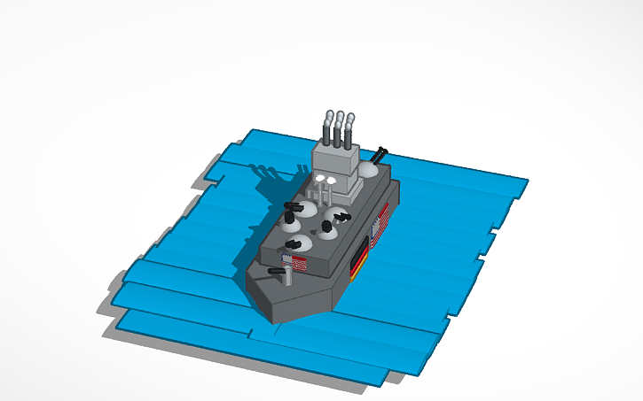 3D design Battle ship - Tinkercad