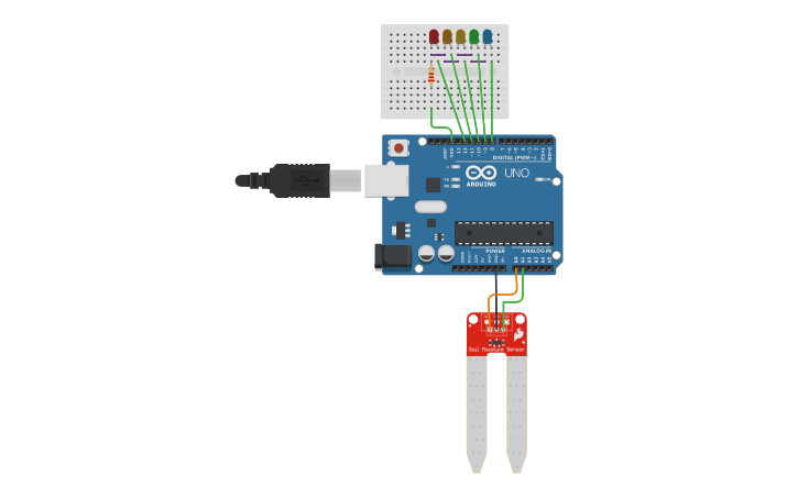 Circuit Design Sensor De Humedad Arduino Tinkercad