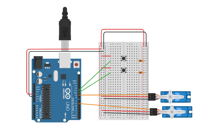 Circuit design Parking Lot Full - Tinkercad