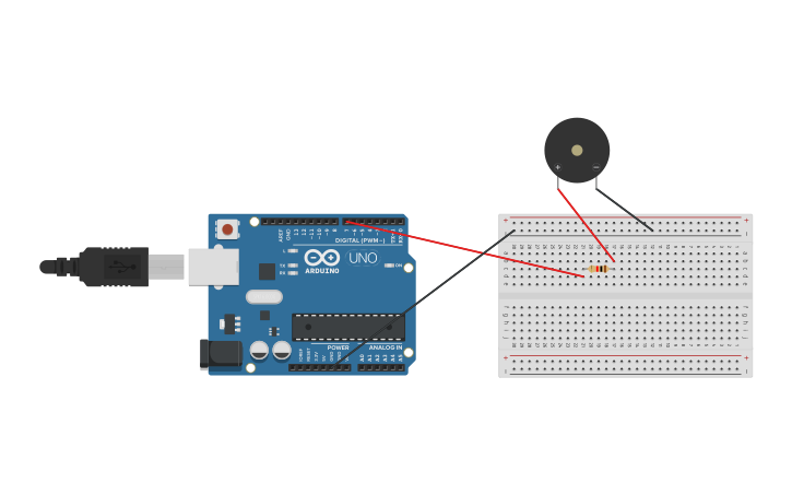Circuit design Arduino and Speaker - Tinkercad