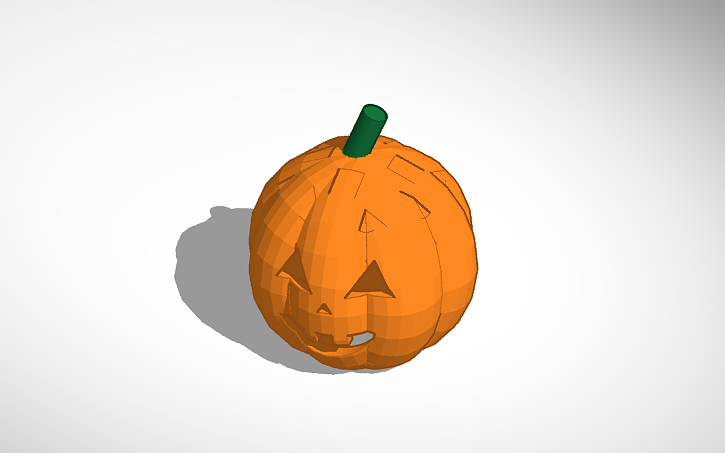 3D design pumpkin - Tinkercad