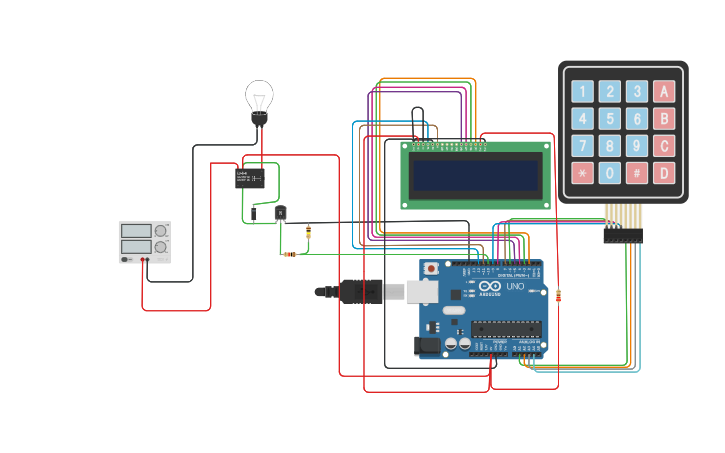 Circuit Design Password Based Circuit Breaker Using Arduino Tinkercad 9541