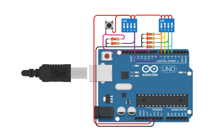 Circuit design EEPROM | Tinkercad