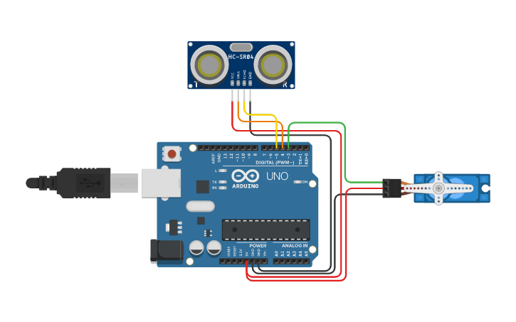 Circuit design TOUCHLESS HANDWASH TIMER - Tinkercad