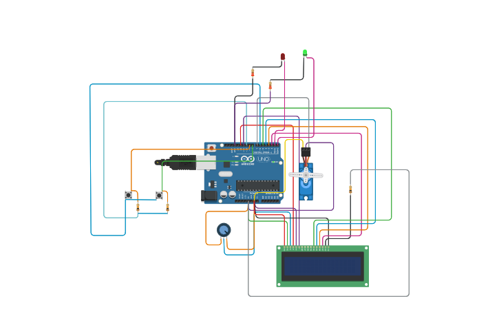 Circuit design Copy of PARKING LOT | Tinkercad