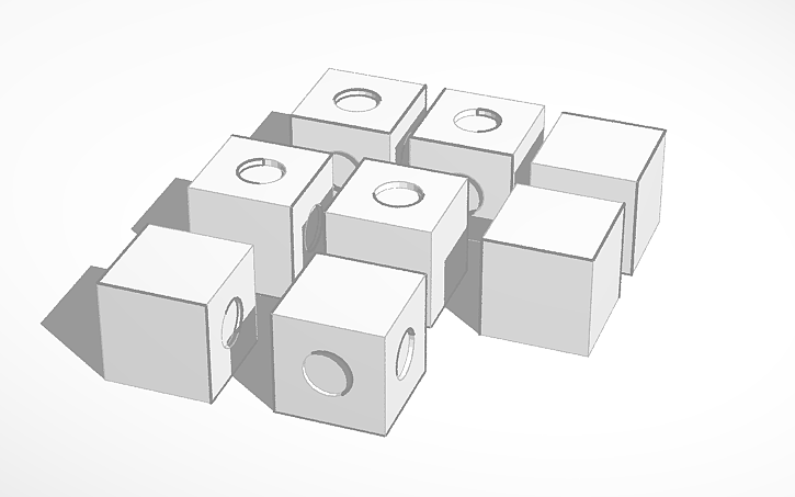 3D design 2x2 rubixs cube | Tinkercad