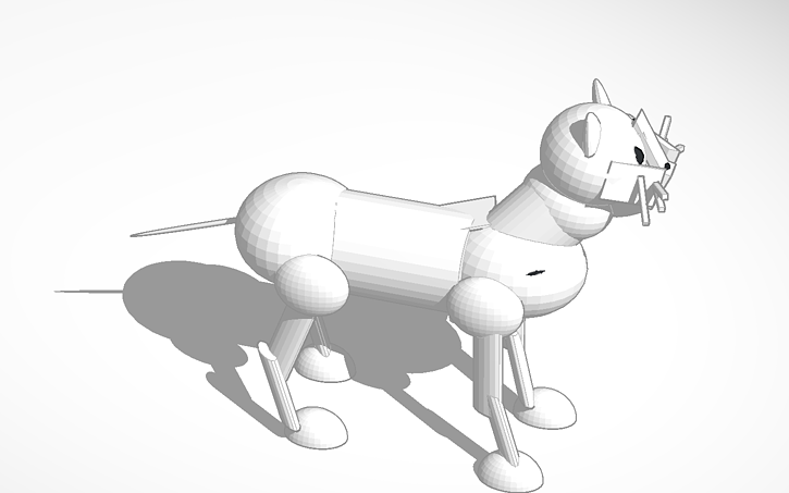 3D design cat model - Tinkercad