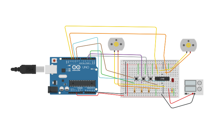 Circuit Design Copy Of Copy Of Arduino Rc Robot Tinkercad