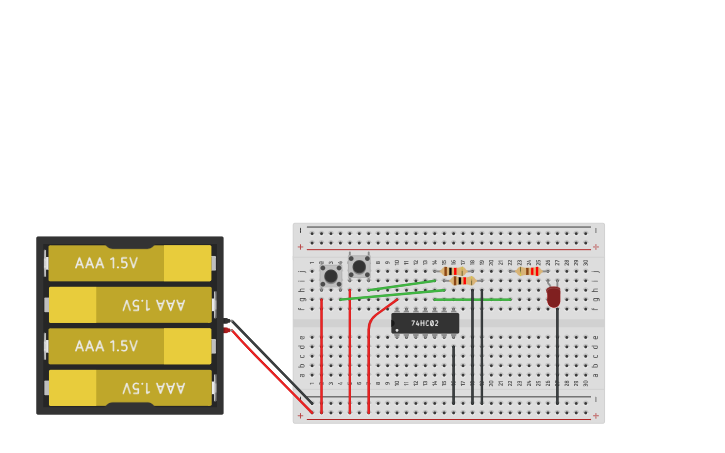 Circuit design Puerta Nor | Tinkercad