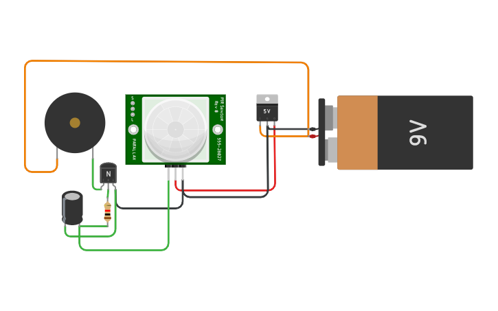 Circuit Design Sensor Gerak Anti Maling Uas Tinkercad