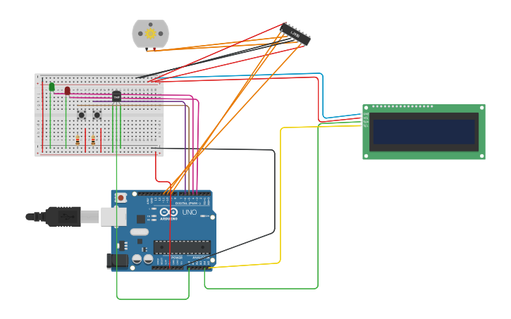 Circuit design Copy of Copy of Ejercicios LCD 16x2 i2C - Tinkercad Circuit design Copy of Copy of Ejercicios LCD 16x2 i2C - Tinkercad