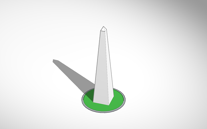 3D design Washington Monument Desk Ornament - Tinkercad