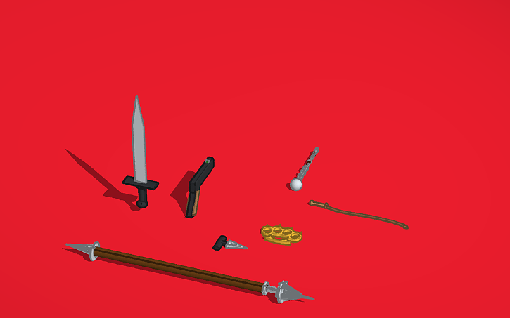 3D design Weapons - Tinkercad