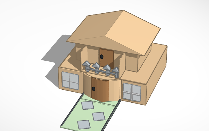 3D design a basic wood house | Tinkercad
