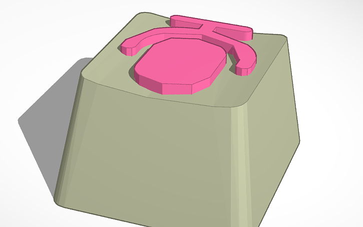 3D design Microphone keycap - Tinkercad