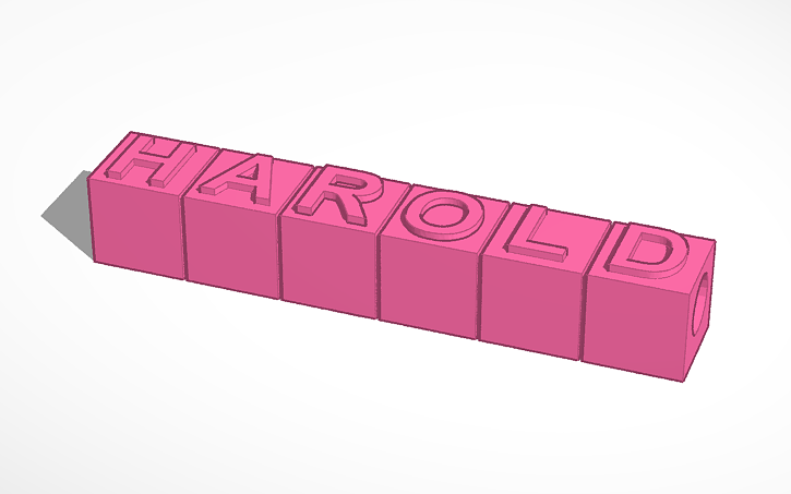 3D design Harold in Braille | Tinkercad