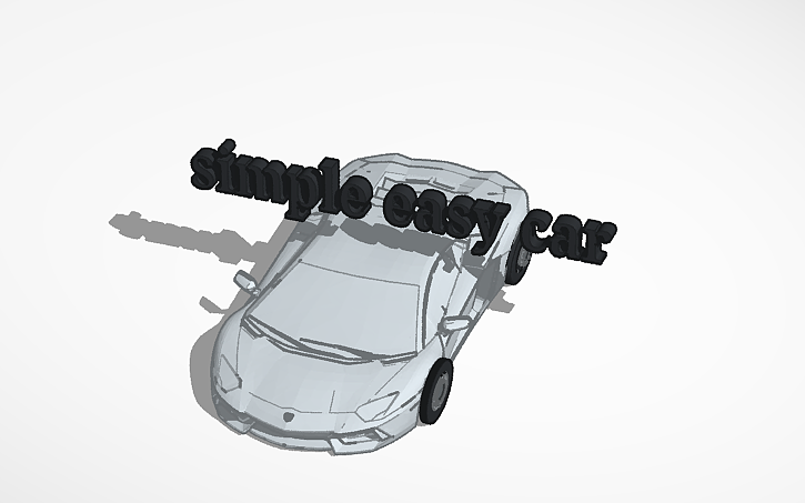 3D design simple and easy car - Tinkercad