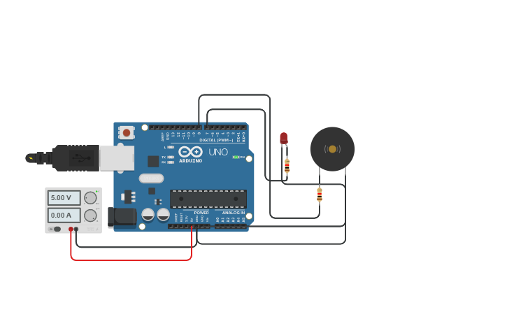 Circuit design ALARM | Tinkercad