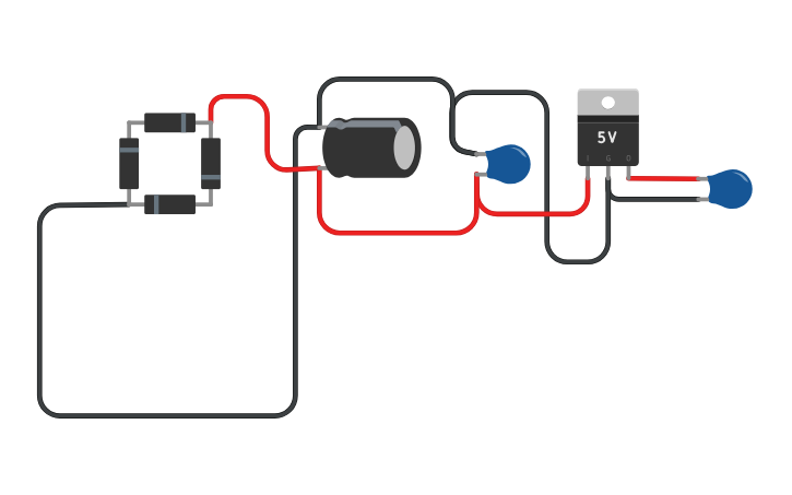 Circuit design Full Bridge Rectifier - Tinkercad