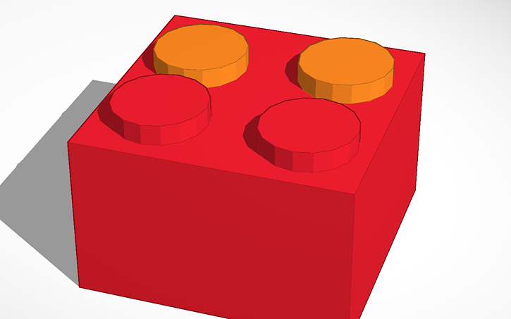 3D design Lego brick (test print #2) | Tinkercad