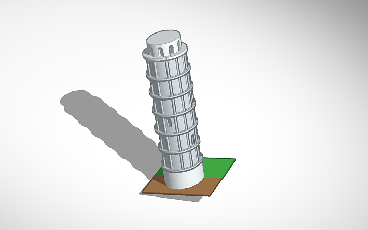 3D design leaning tower of pisa | Tinkercad