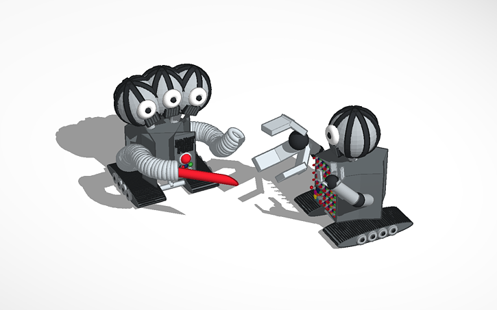 3d Design Super Robot Battle Who Will Win Tinker Er Tinkerbot Tinkercad