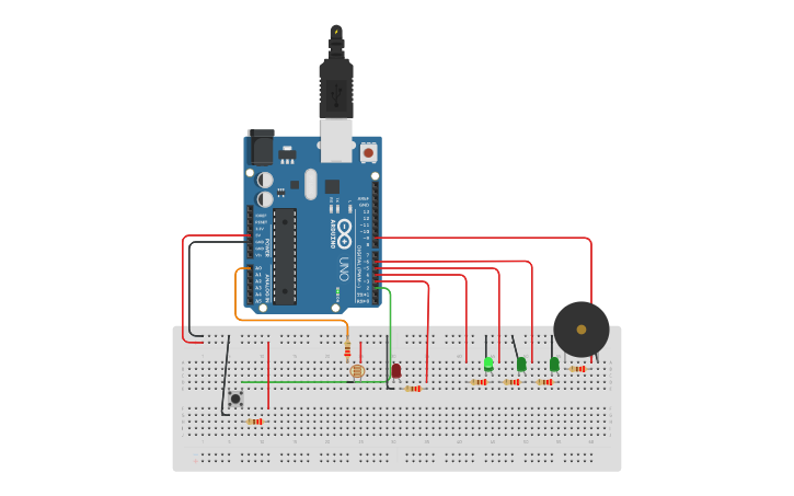 Circuit design Circuito laser - Tinkercad