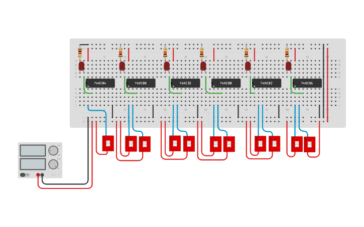 Circuit design 106119033 lab 1 logic gates - Tinkercad