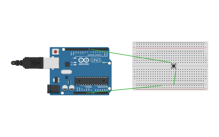 Circuit design pullup - Tinkercad