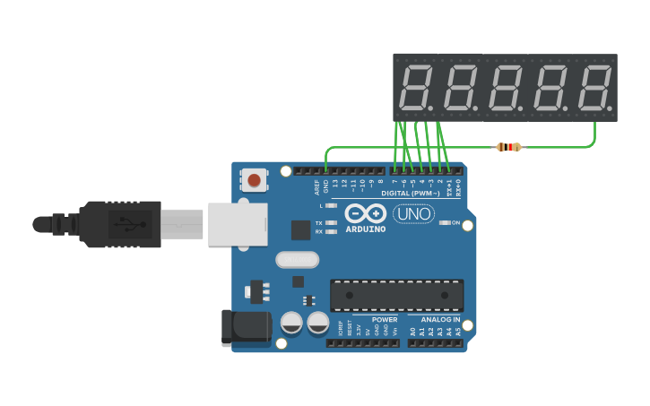 Circuit design led 7 segment display apple - Tinkercad
