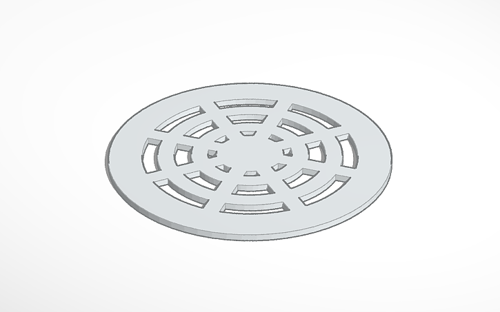 3D design Drain Cover - Tinkercad