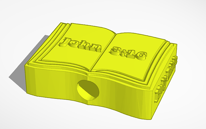 3D design John 3 16 Straw topper - Tinkercad