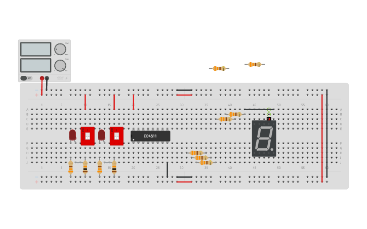 Circuit design Decodificador_2x4 | Tinkercad